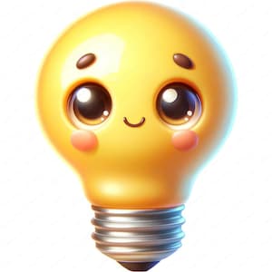 Cute Bulb Clipart | Adorable Cute Bulb Clipart Bundle | 10 High-quality ...