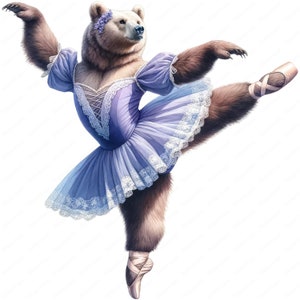 Ballet Bear Clipart | Adorable Ballet Bear Clipart Bundle | 10 High ...