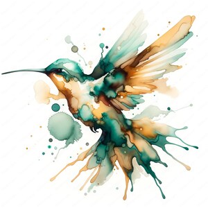 Hummingbird Clipart Abstract Clipart 10 High Quality JPG Wall Art Paper ...