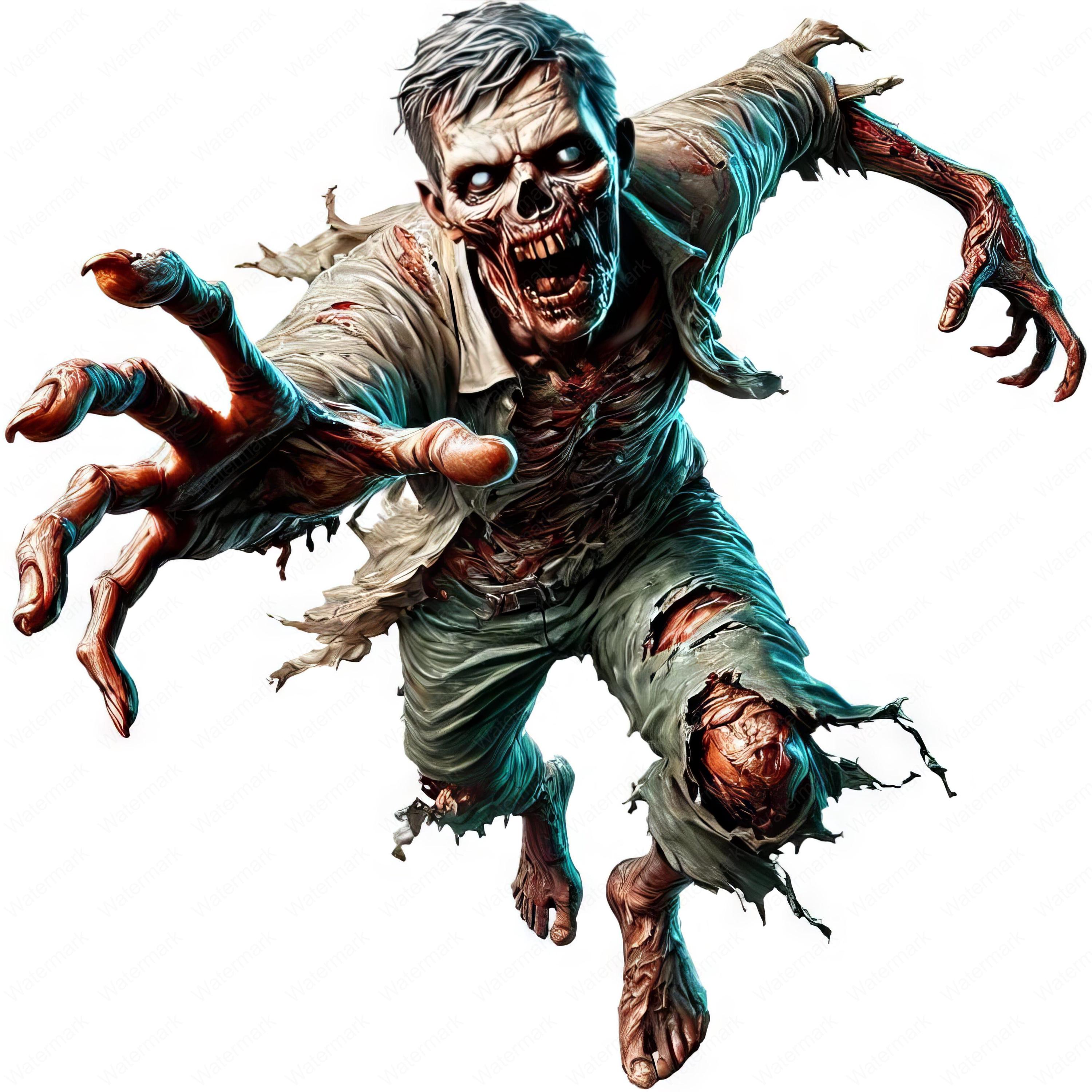 Spooky Zombie Clipart Bundle | Halloween Art (digital Download) - Etsy