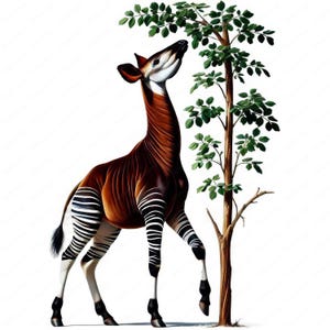 Okapi Clipart | Adorable Okapi Clipart Bundle | 10 High-quality Designs ...