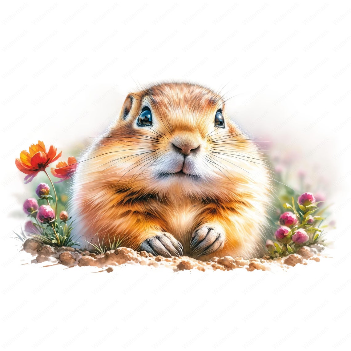 Cute Gopher Clipart Bundle | Wildlife Art Printables (commercial Use ...