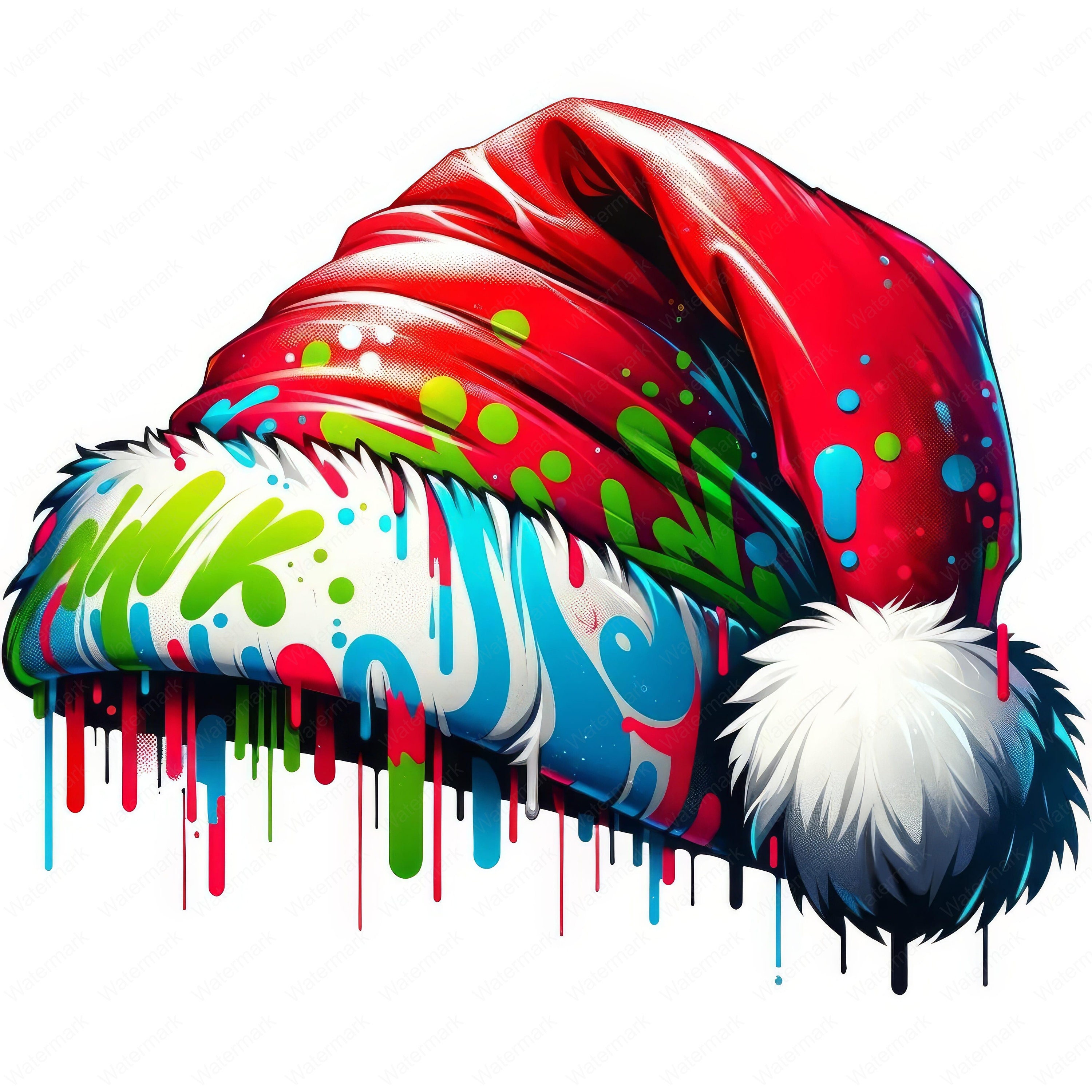 Festive Santa Hat Clipart Bundle: Christmas Art (digital Download) - Etsy