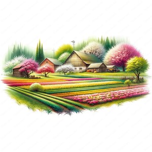 Spring Farm Clipart | Lively Spring Farm Clipart Bundle | 10 High ...