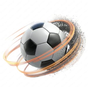 Dynamic Soccer Ball Clipart: Motion Effect PNG Bundle (digital Download ...