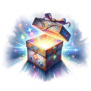 Magic Gift Box Clipart Mystical Magic Box Clipart Bundle 10 High ...