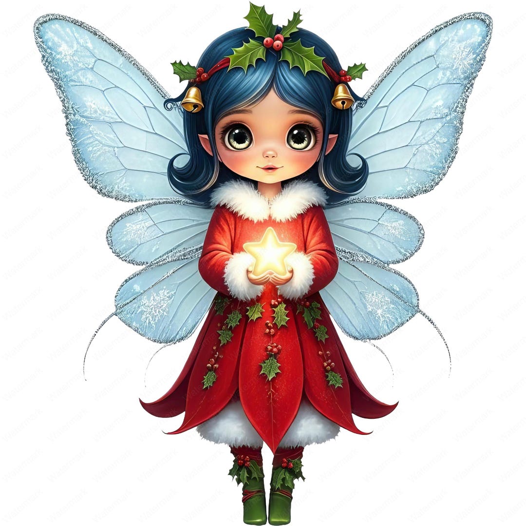 Christmas Fairy Clipart Bundle: Holiday Designs (digital Download) - Etsy
