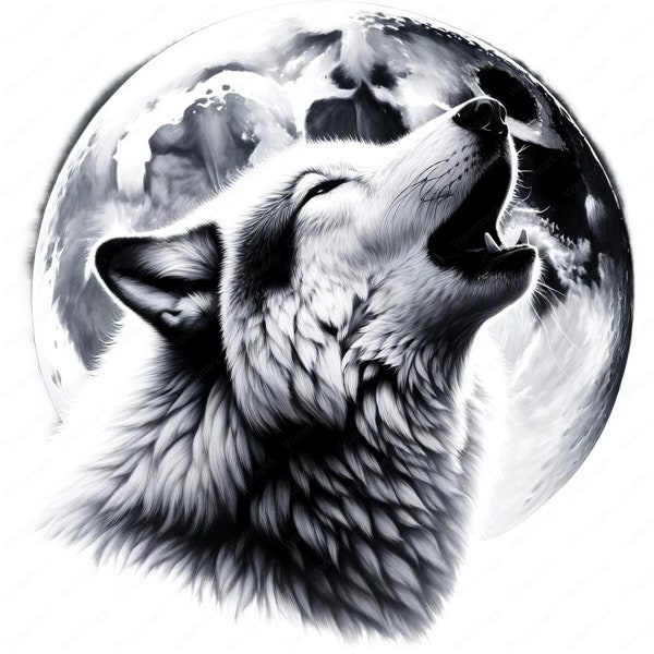 Howling Wolf Art - Etsy