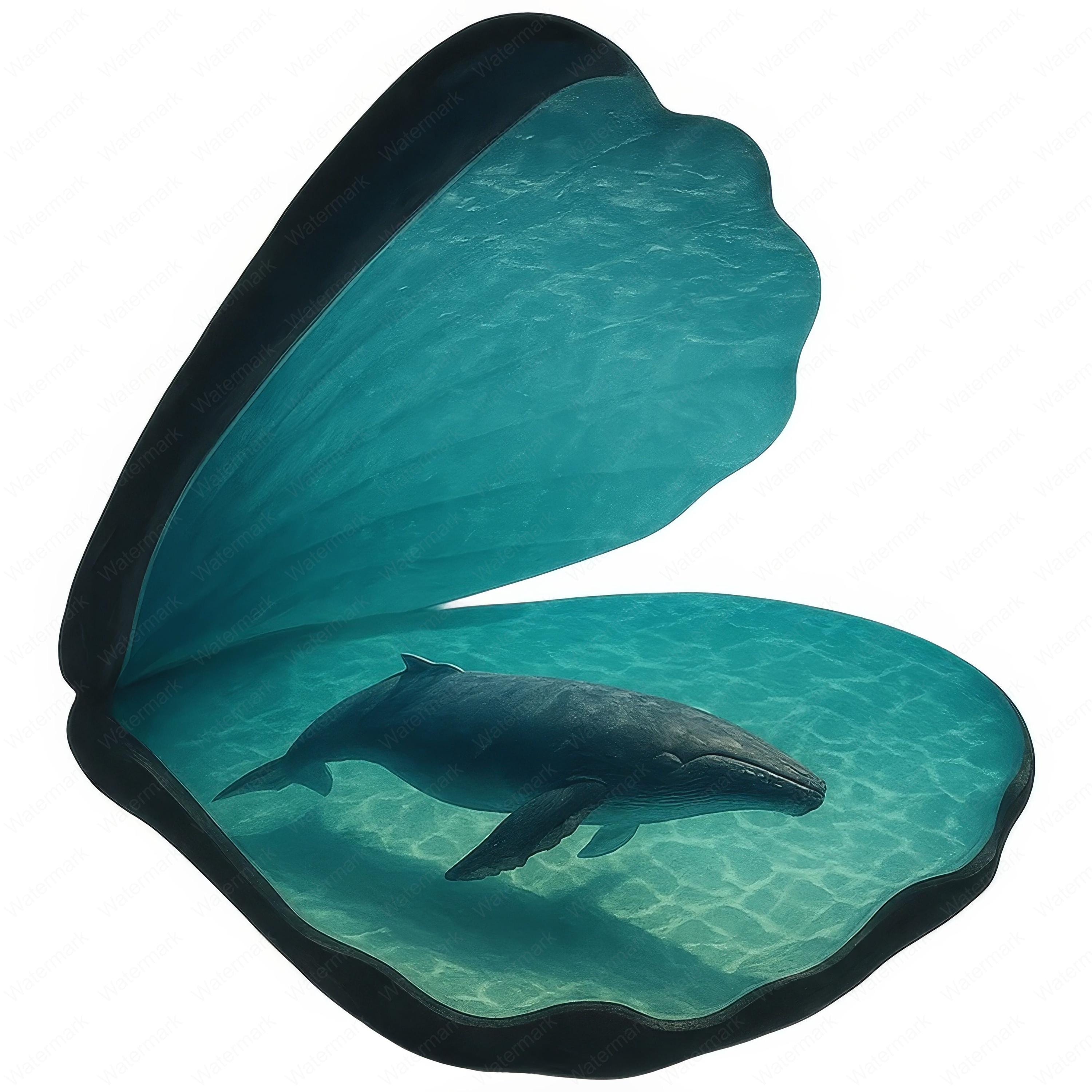 Whale Clipart Bundle: Ocean Shell Art, High-res PNG (commercial Use) - Etsy