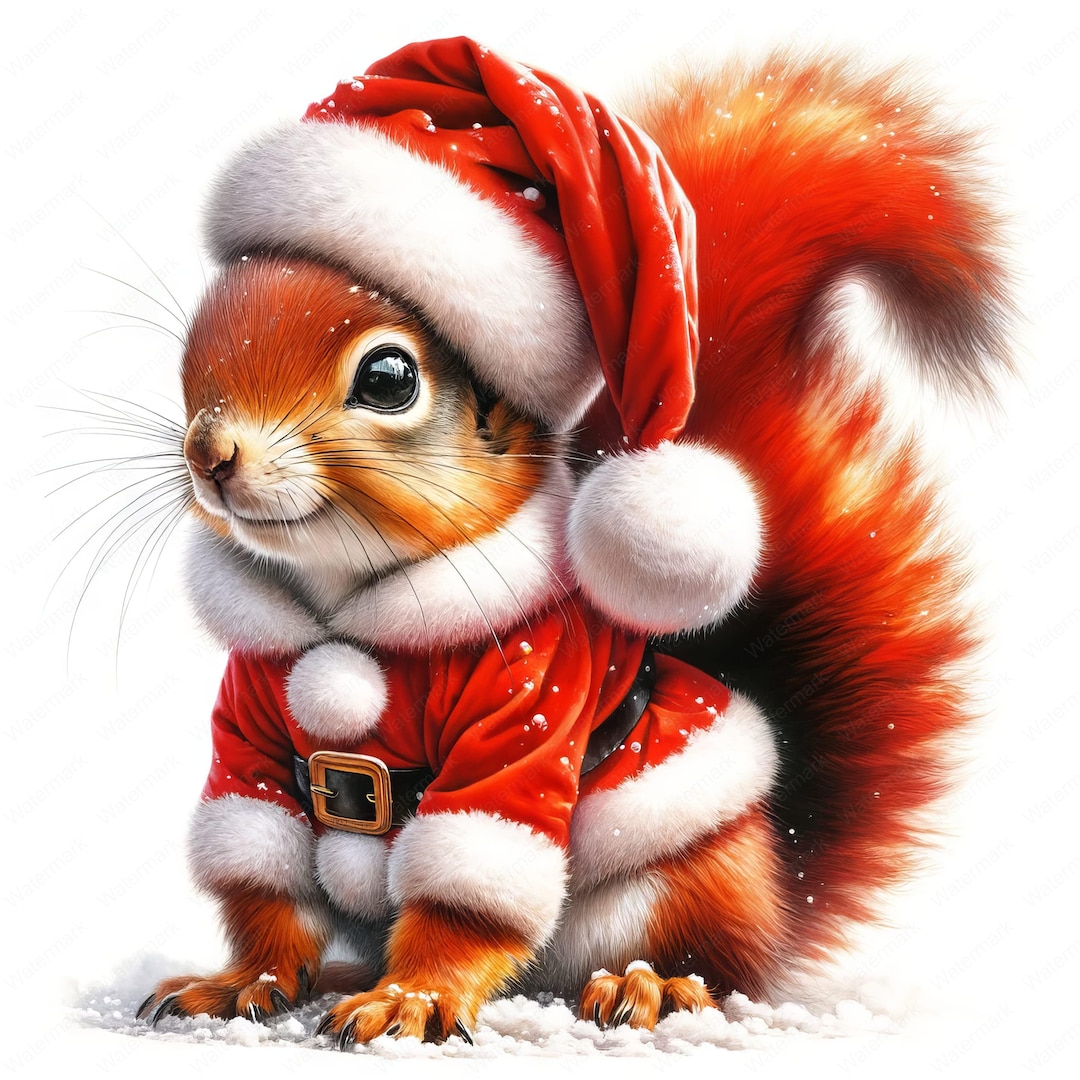 Secret Santa Clipart | Santa Animal Clipart Bundle 01 | 10 High-quality ...