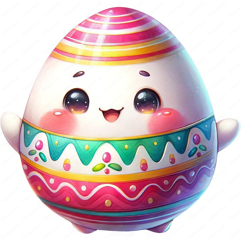 Cute Easter Egg Clipart Bundle | High-quality Designs (digital Download ...