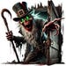 Creepy Leprechaun Clipart: Horror St. Patrick's PNG Bundle (digital ...