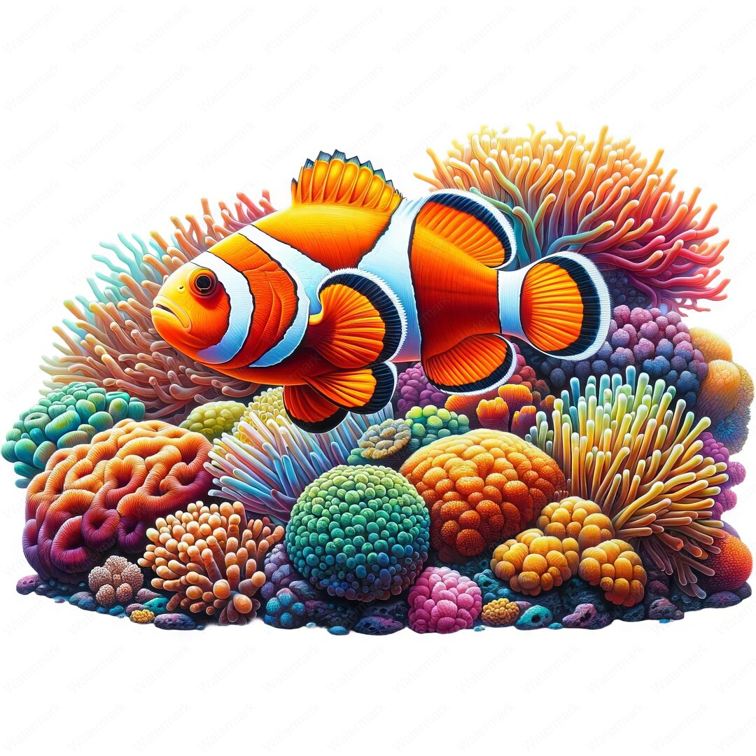 Clownfish Clipart | 10 High-quality Designs | Wall Art | Paper Craft ...