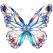 Crystal Butterfly Clipart Bundle: Sparkling Gemstone Designs (digital ...