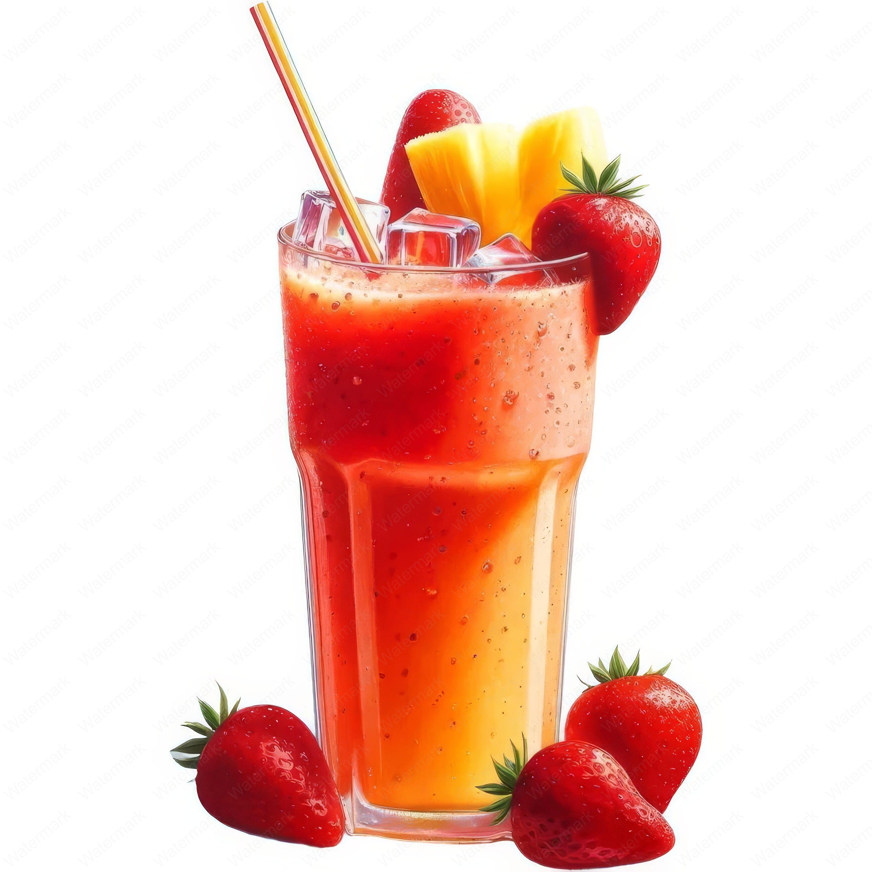 Tropical Fruit Smoothie Clipart: Summer Designs (digital Download) - Etsy