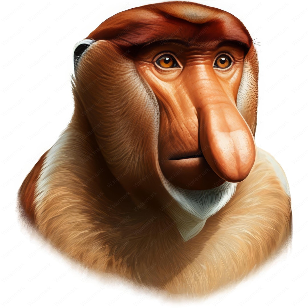 Proboscis Monkey Clipart: Wildlife PNG Bundle (digital Download) - Etsy UK