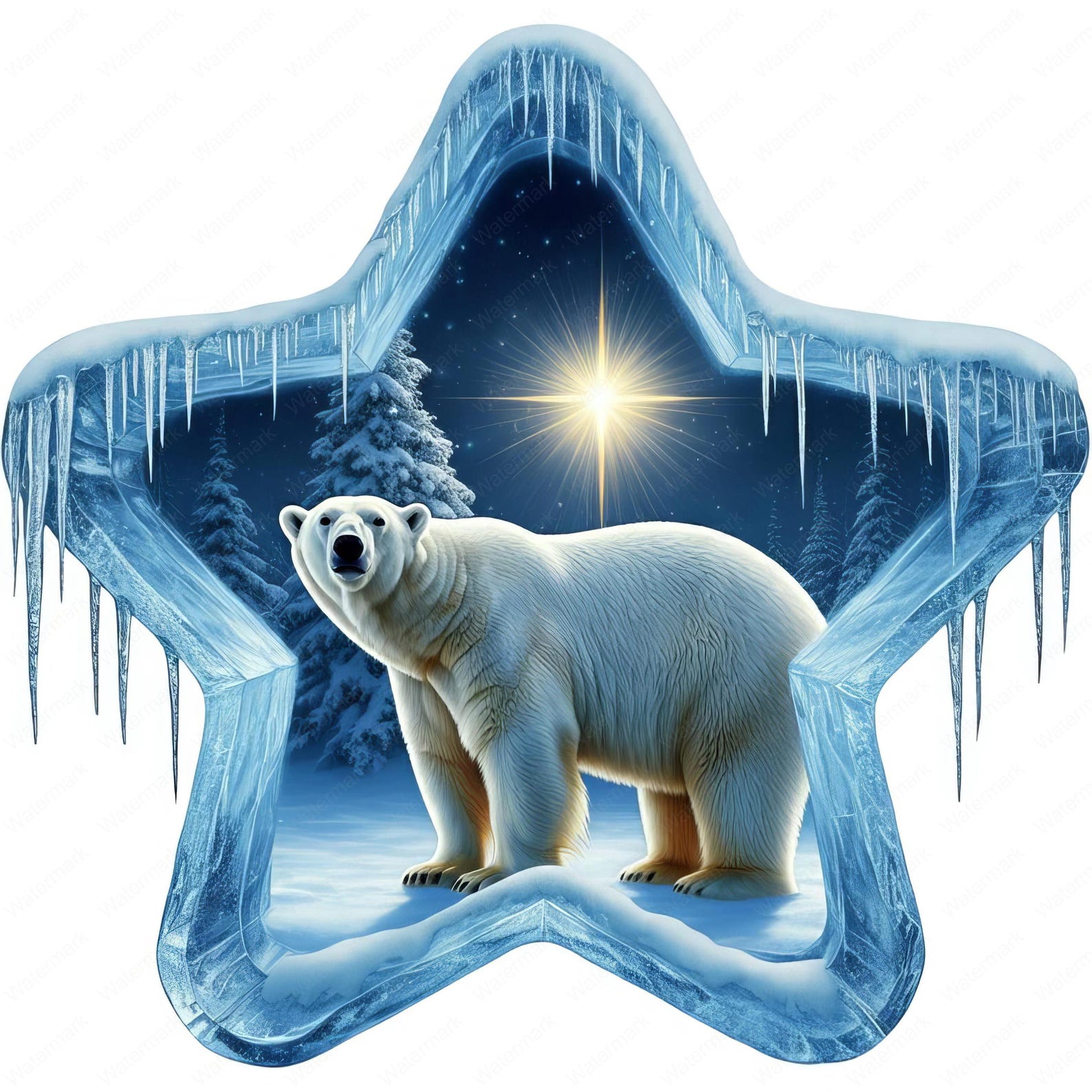 Polar Bear Clipart: Winter Holiday PNG Bundle (digital Download) - Etsy