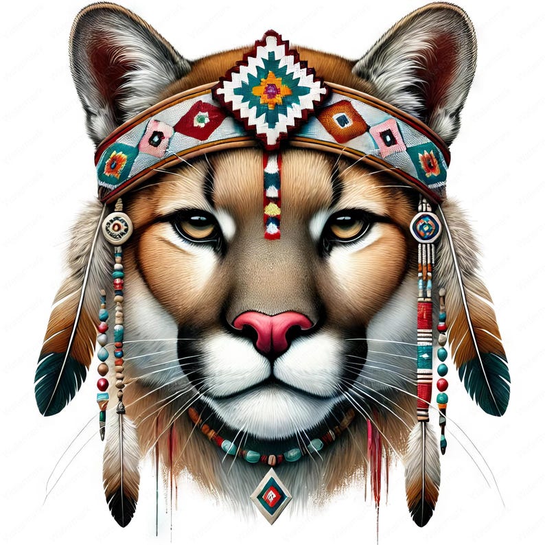 Native American Cougar Clipart: Tribal Designs (digital Download) - Etsy
