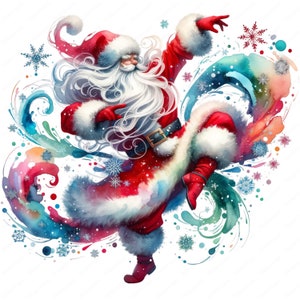 Festive Santa Clipart Bundle: 10 Holiday Designs (commercial Use ...