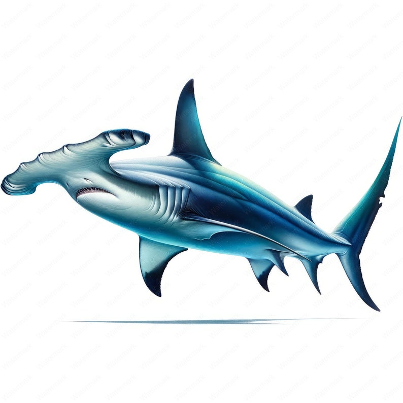 Hammerhead Shark Clipart Bundle: Ocean Life Art (digital Download) - Etsy
