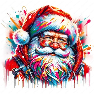 Urban Santa Graffiti Clipart | Street Art Designs (digital Download) - Etsy