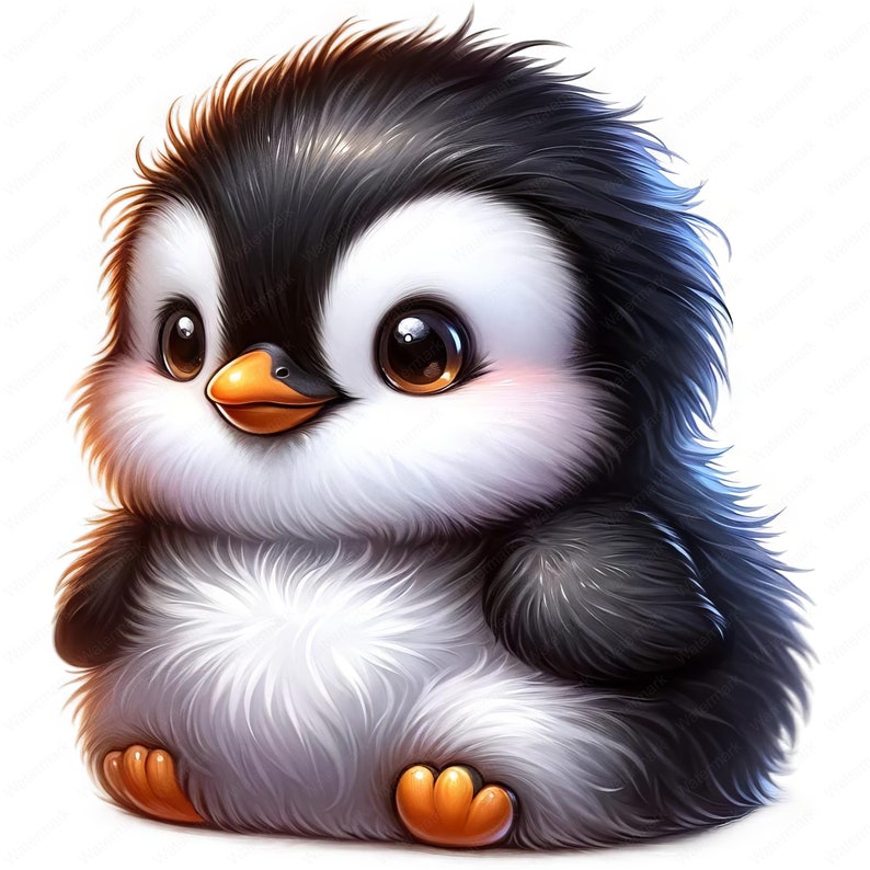 Baby Penguin Clipart Bundle: Nursery Art Printables (digital Download ...