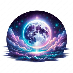 Magic Moon Clipart | Mystical Magic Moon Clipart Bundle | 10 High ...
