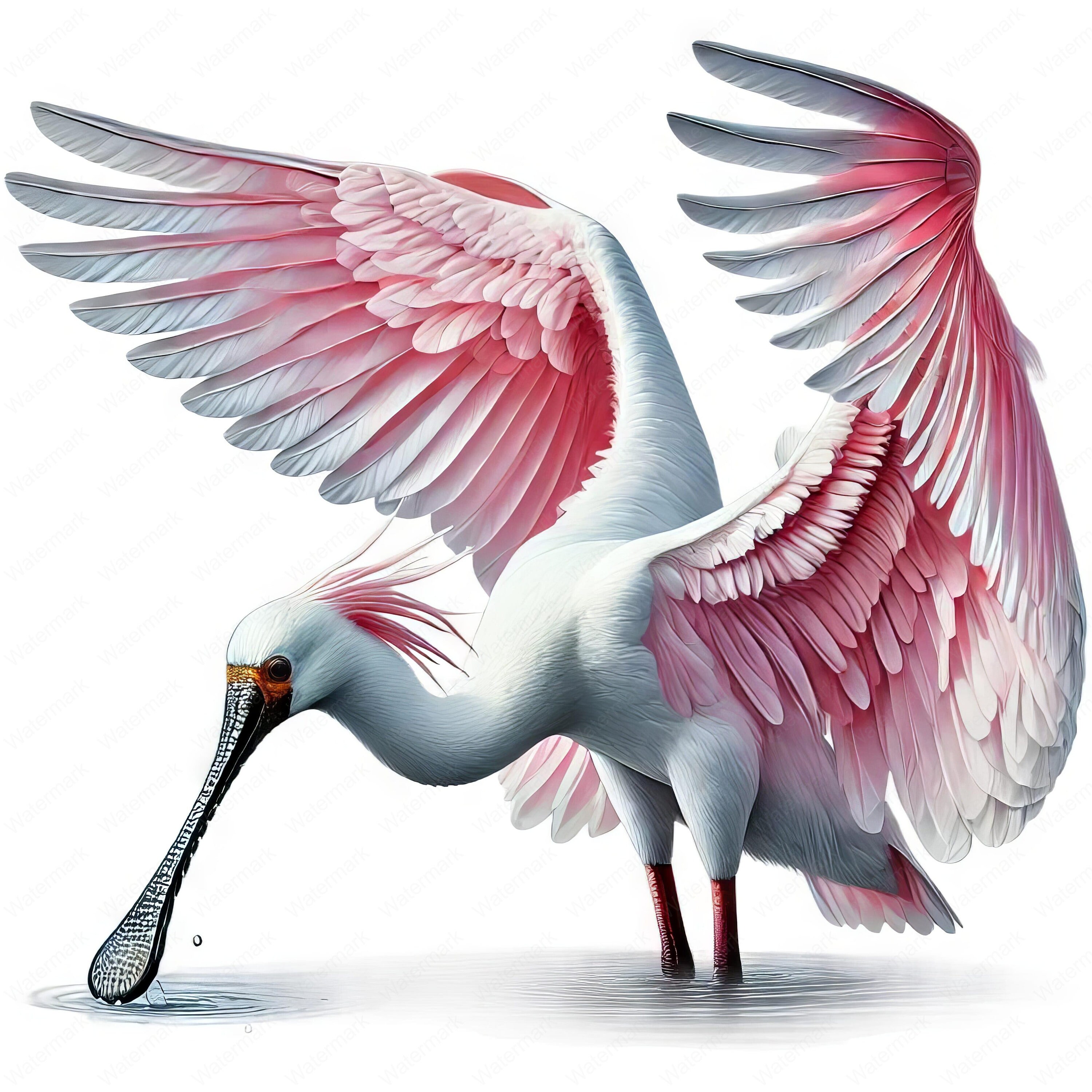 Elegant Spoonbill Clipart | Elegant Spoonbill Clipart Bundle | 10 High ...