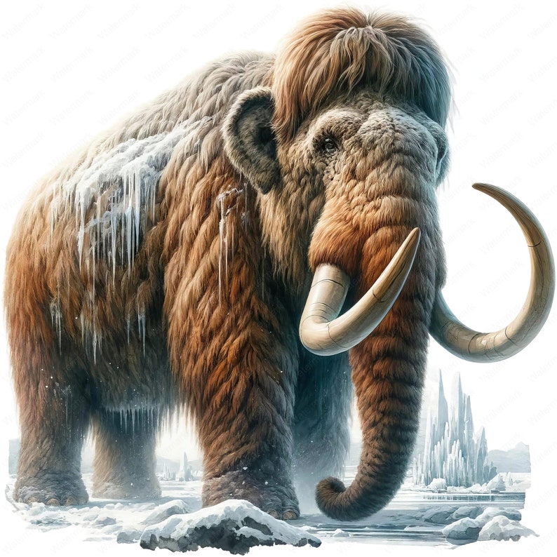 Woolly Mammoth Clipart | Majestic Woolly Mammoth Clipart Bundle | 10 ...