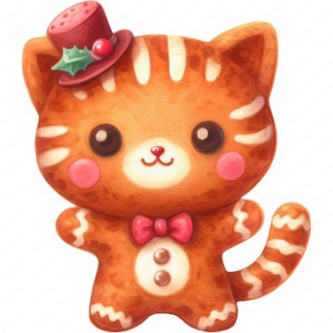 Gingerbread Kitten Clipart | Adorable Gingerbread Clipart Bundle | 10 ...