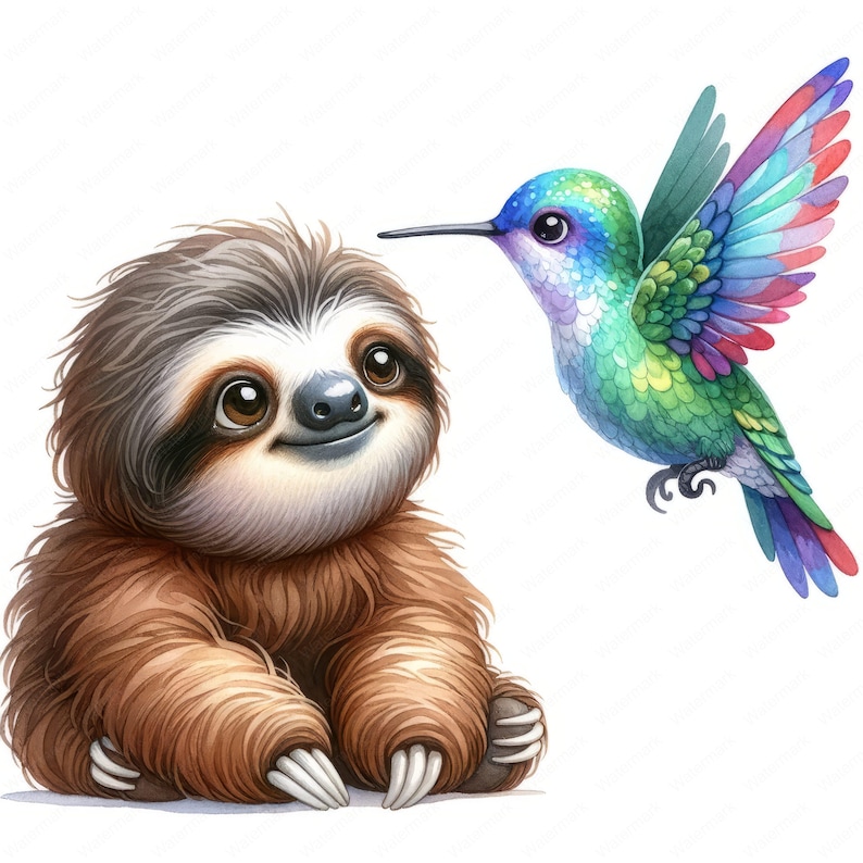 Cute Sloth Clipart Bundle | High-quality Nursery Art (digital Download ...
