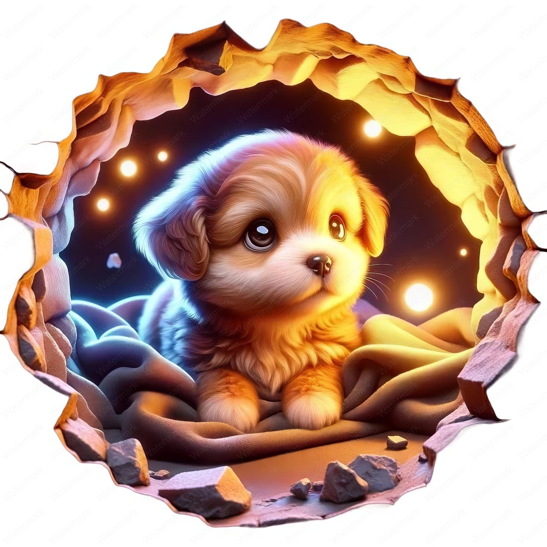 Cute Puppy Clipart | Adorable 3D Cute Puppy Clipart Bundle | 10 High ...