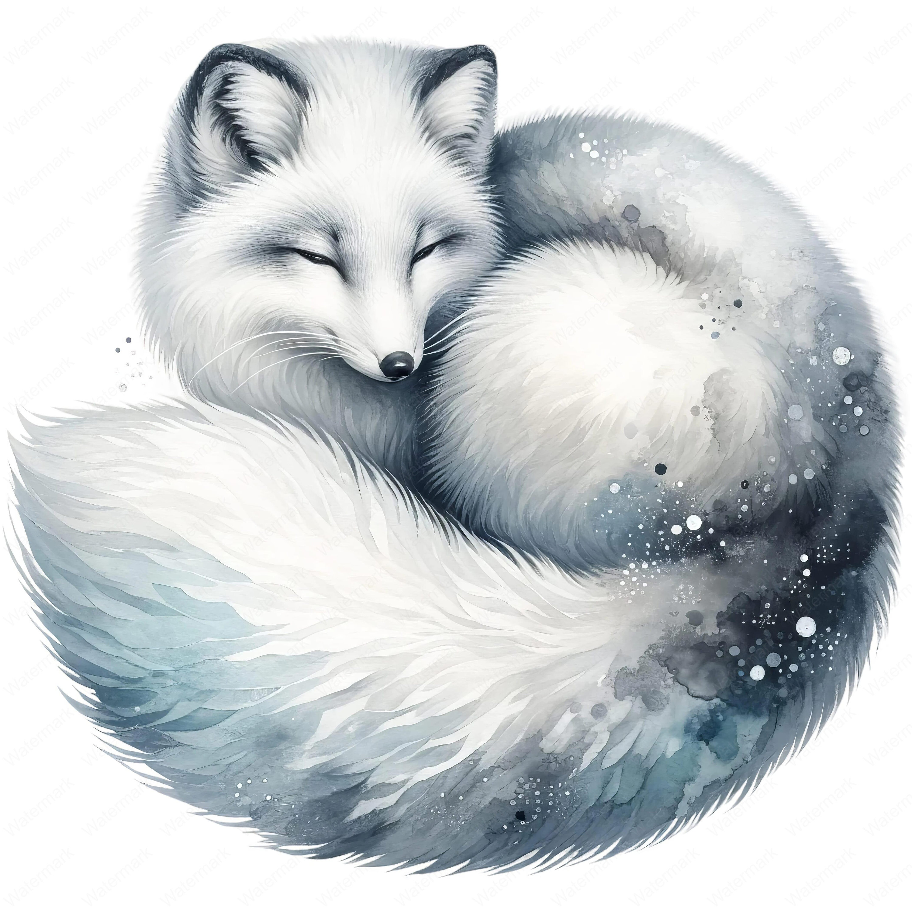 Arctic Fox Clipart Bundle: 10 Wildlife Art Designs (digital Download ...
