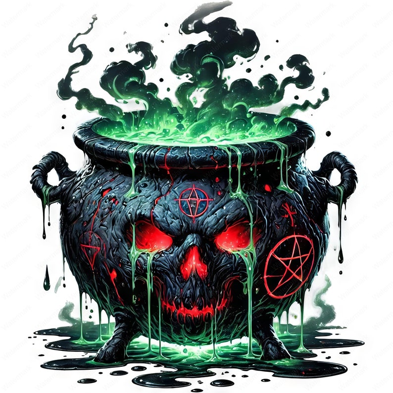 Spooky Cauldron Clipart Bundle: Witchcraft Art (digital Download) - Etsy