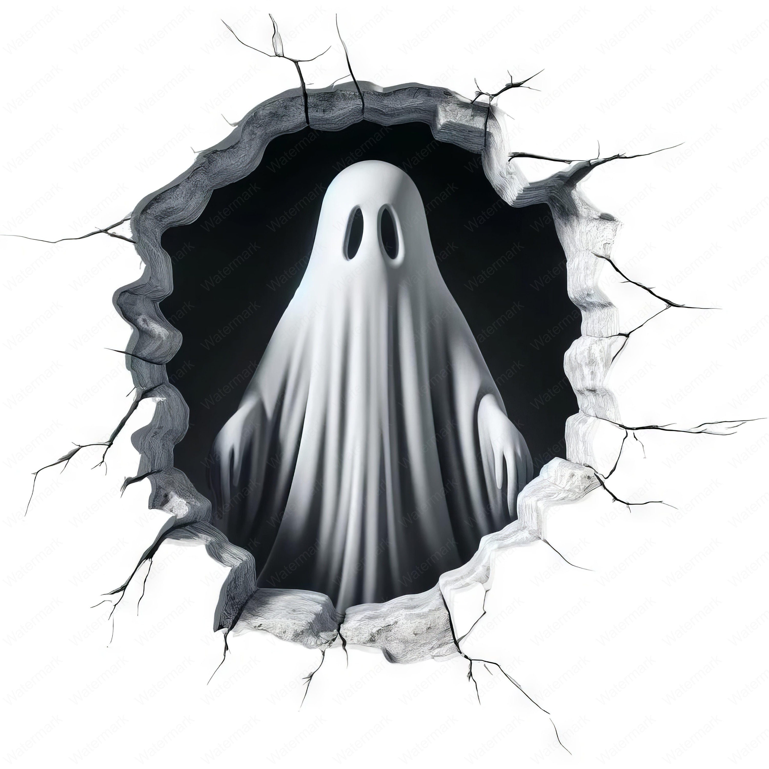 3D Spooky Ghost Clipart Bundle | Haunted Art Designs (digital Download ...