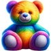 Rainbow Teddy Bear Clipart 10 High-quality Images Colorful Bear ...