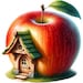Enchanting Apple House Clipart Bundle: Fantasy Art Printables ...