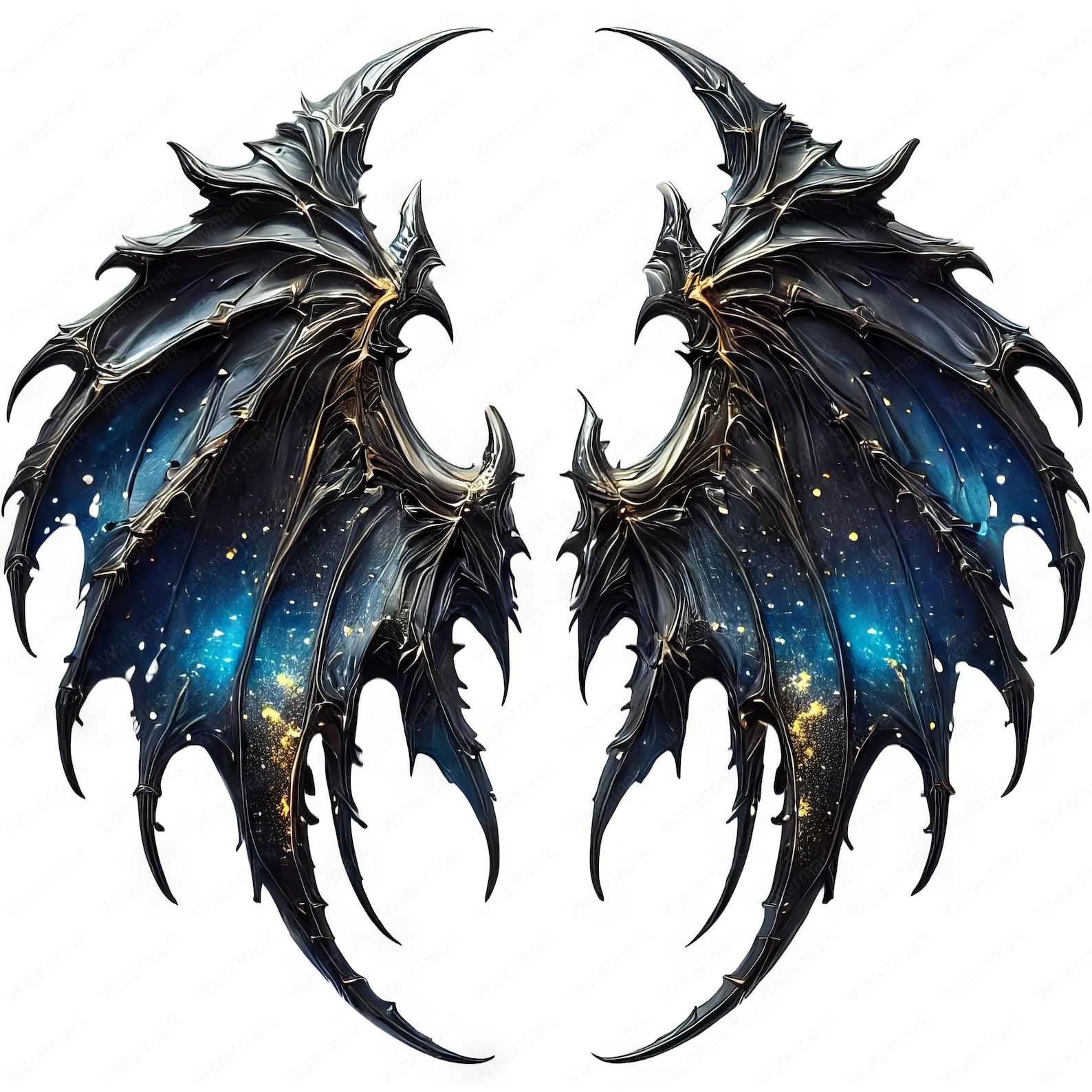 Demon Wings Clipart Celestial Demon Wings Clipart Bundle 10 High ...