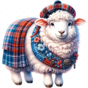 Scotland Sheep Clipart | Cute Scotland Sheep Clipart Bundle | 10 High ...