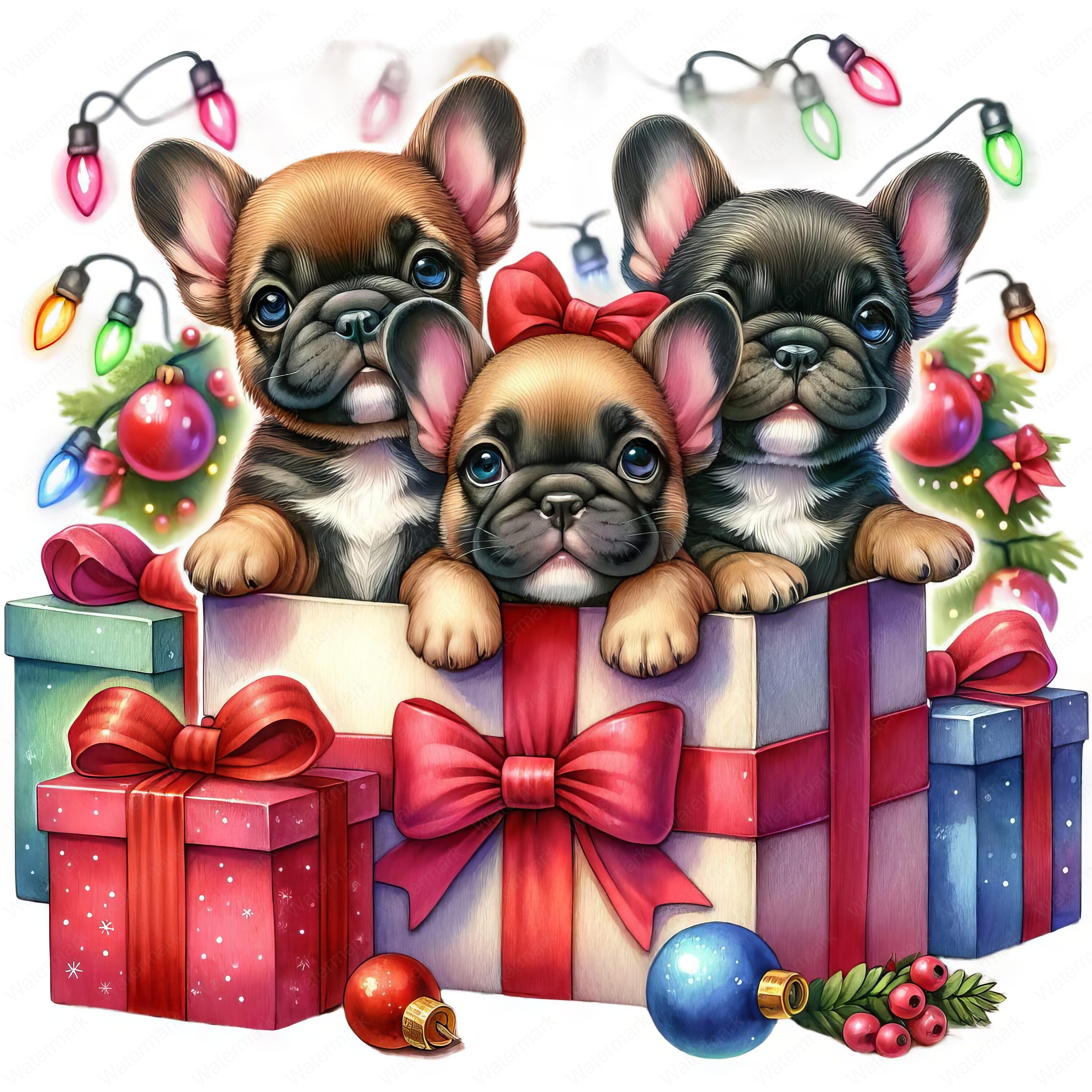 Christmas Dog Clipart: Festive Holiday Designs (digital Download) - Etsy