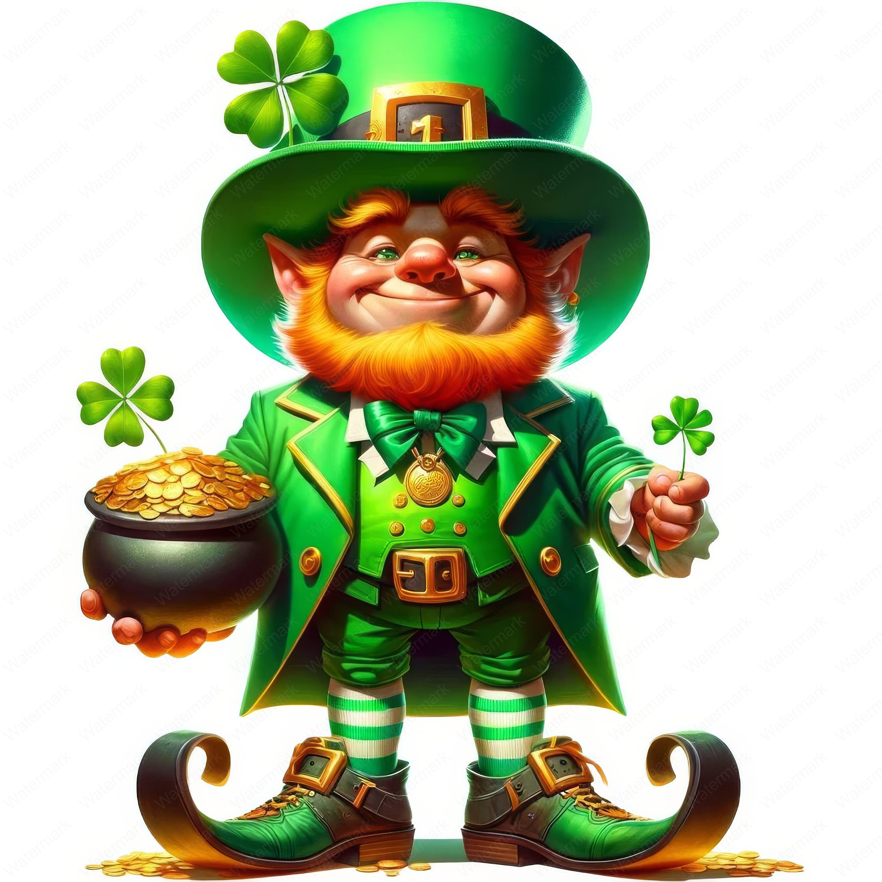 Funny Leprechaun Clipart Bundle: St. Patrick's Day Designs (digital ...