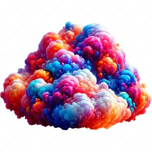 Colorful Cloud Clipart | Vibrant Cloud Clipart Bundle | 10 High-quality ...