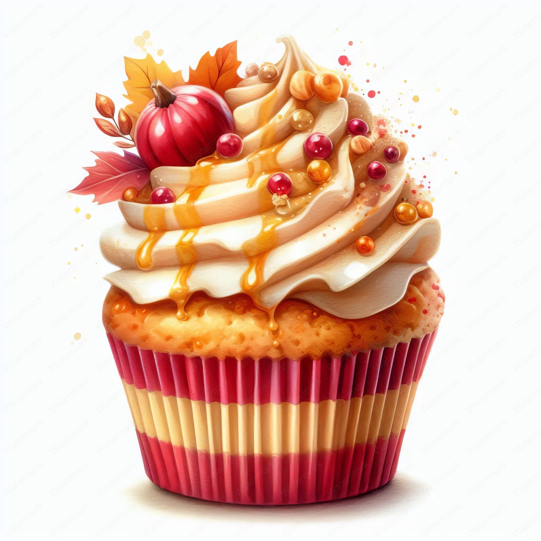 Thanksgiving Cupcake Clipart 10 High-quality Images Wall Art Paper ...