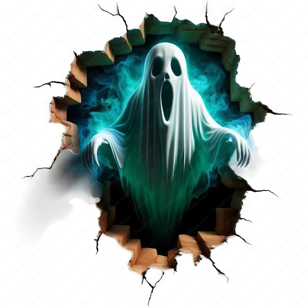 3D Spooky Ghost Clipart Bundle | Haunted Art Designs (digital Download ...