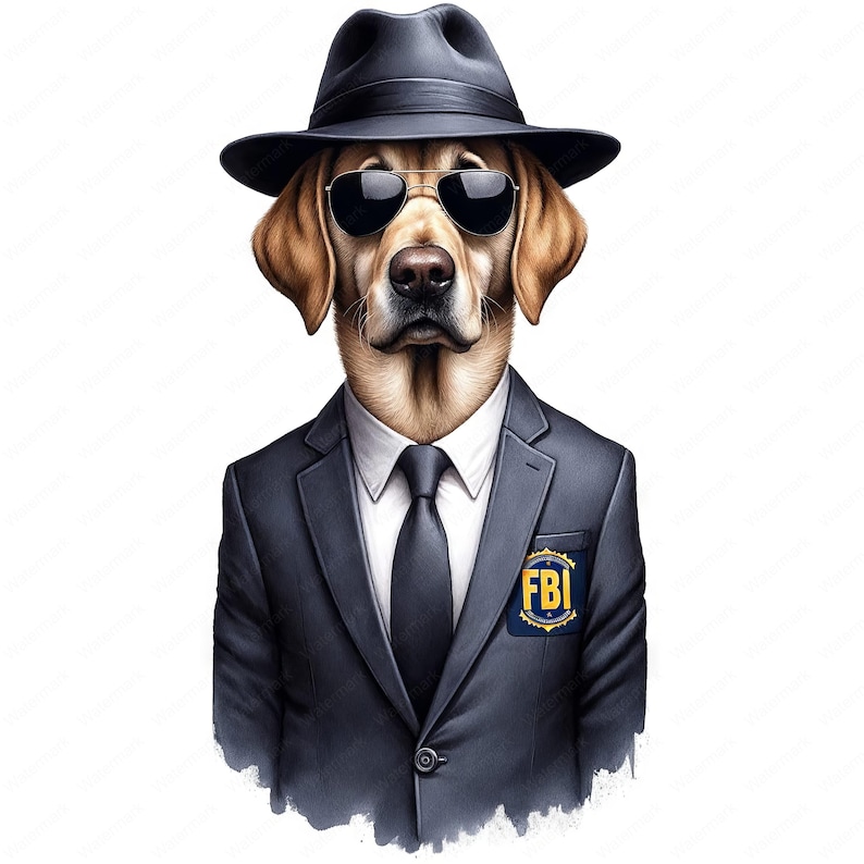 FBI Dog Clipart Bundle: Detective Art Printables (digital Download) - Etsy