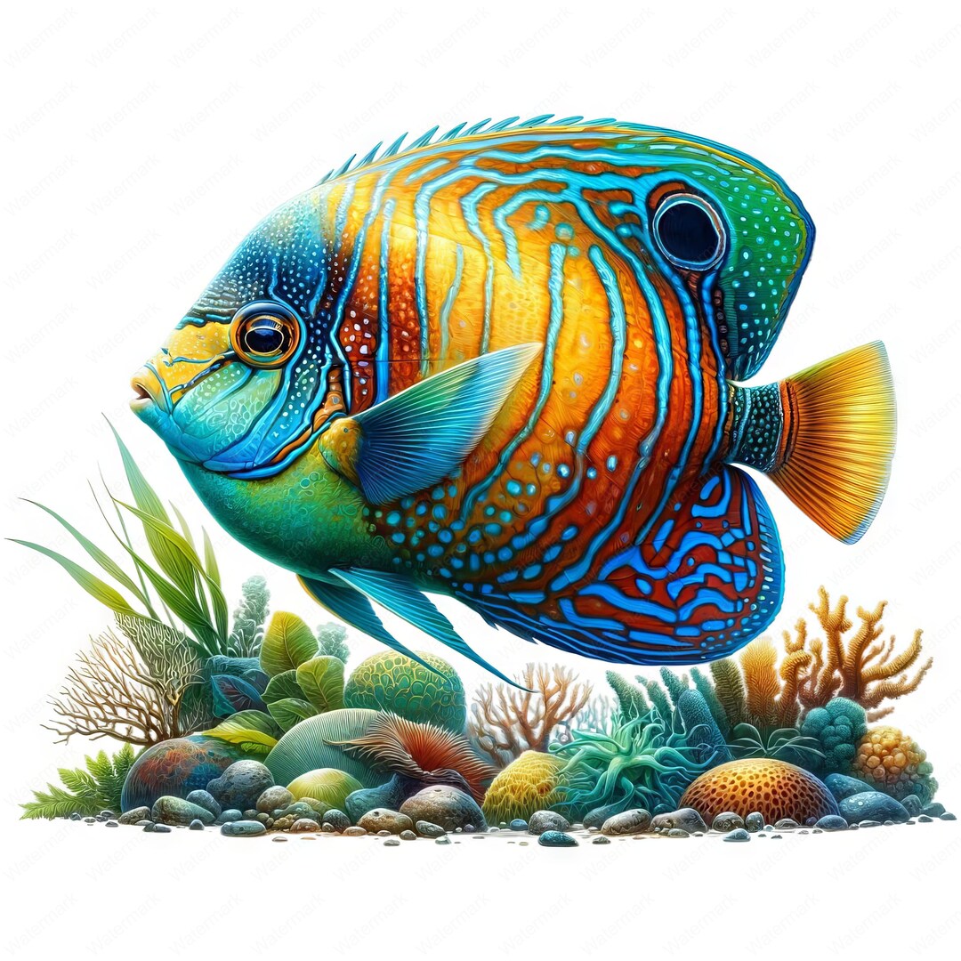 Ocean Fish Clipart | Vibrant Ocean Fish Clipart Bundle 02 | 10 High ...