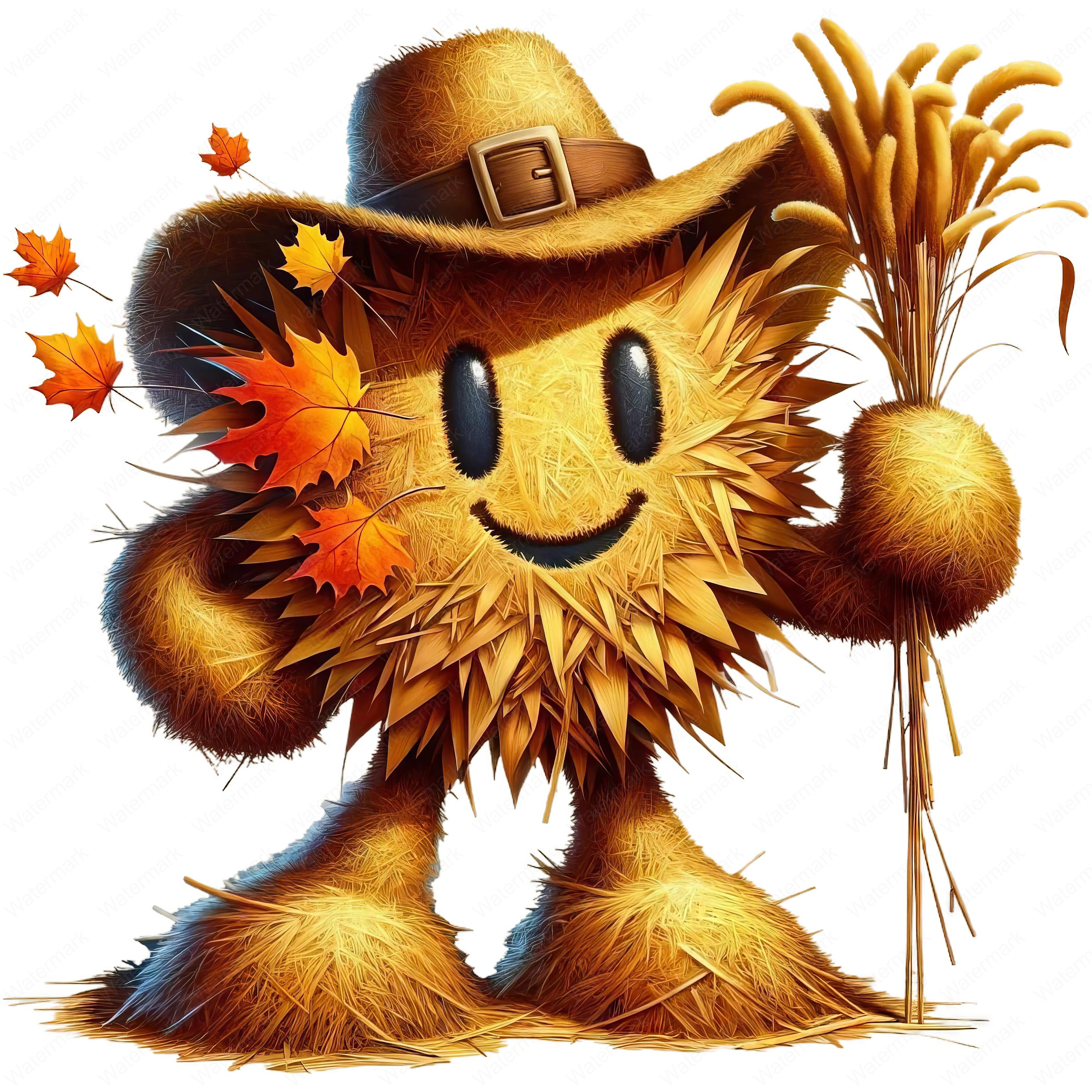 Cute Scarecrow Clipart Bundle | Fall Harvest Art (digital Download) - Etsy