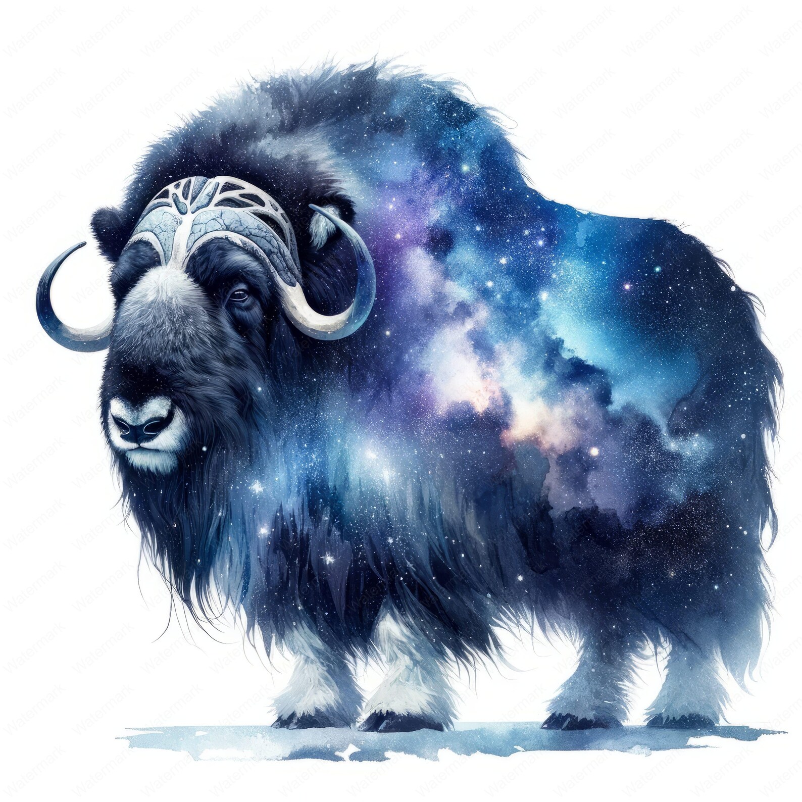 Wild Muskox Clipart Bundle: Arctic Animal Designs (digital Download ...