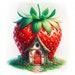 Strawberry House Clipart Charming Strawberry House Clipart Bundle 10 ...