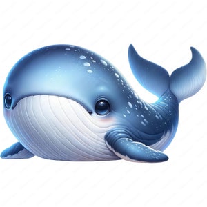 Baby Whale Clipart Cute Baby Whale Clipart Bundle 10 High-quality Images Ocean Life Art ...